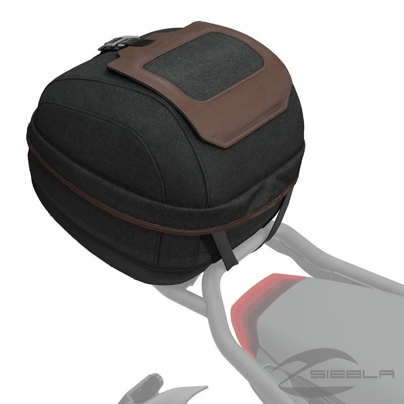 REAR RACK BAG, BLACK/BROWN BY INDIAN FTR - INDIAN VICTORY SIEBLA